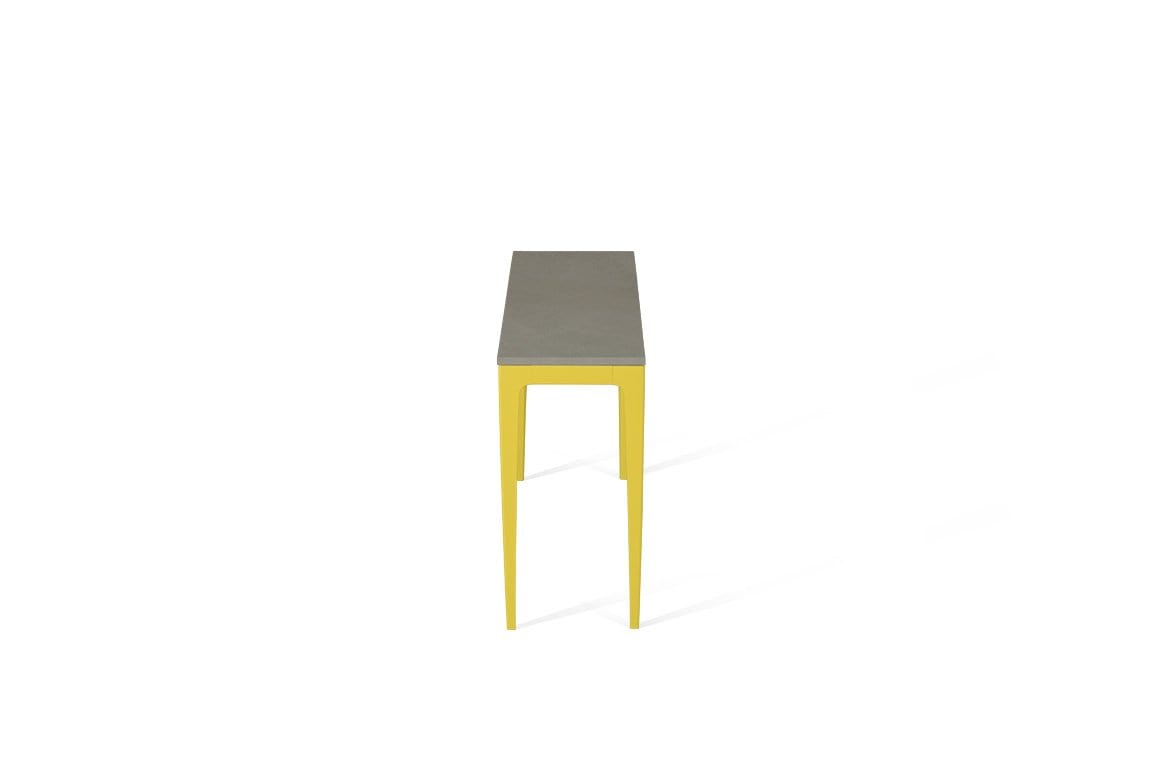 Sleek Concrete Slim Console Table Lemon Yellow – Urbi Furniture